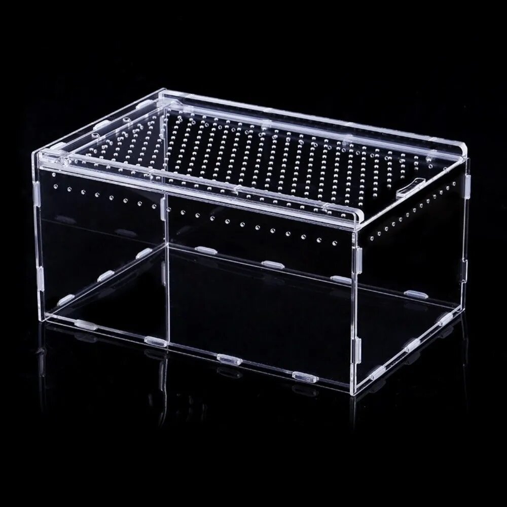 Прозрачный акриловый террариум для рептилий Transparent Reptiles Terrarium -20x12x12cm