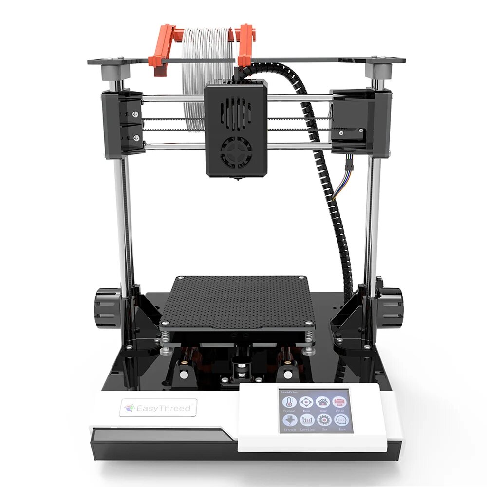 3D-принтер EasyThreed K6 FDM настольная печатная машина 100x100x100 мм/4x4x4 дюйма съемная платформа с 2,4-дюймовым сенсорным экраном