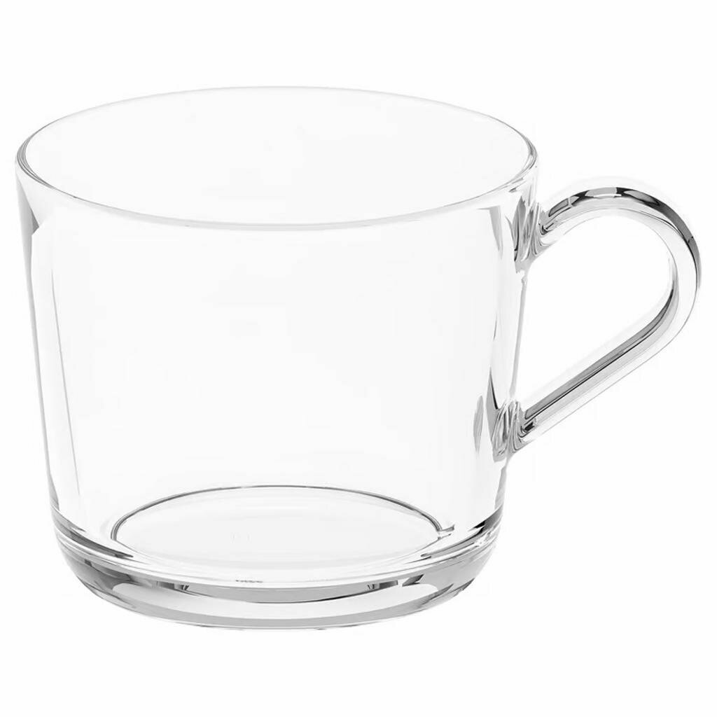 Кружка IKEA 365+, прозрачная, 240мл, стекло, 1шт