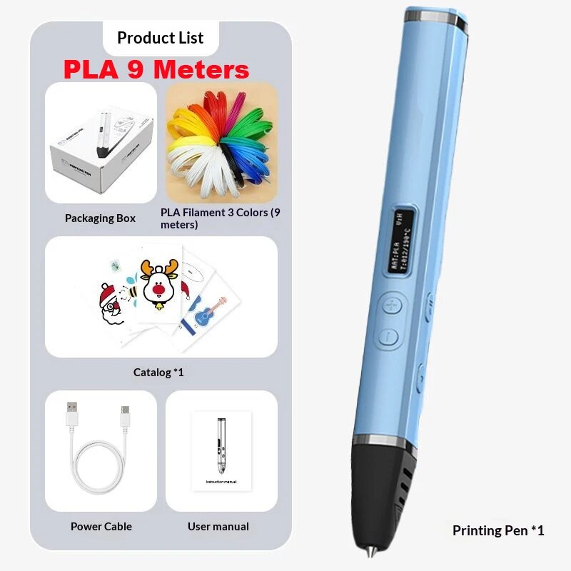 NVPONE 3D Printing Pen OLED Синий, blue