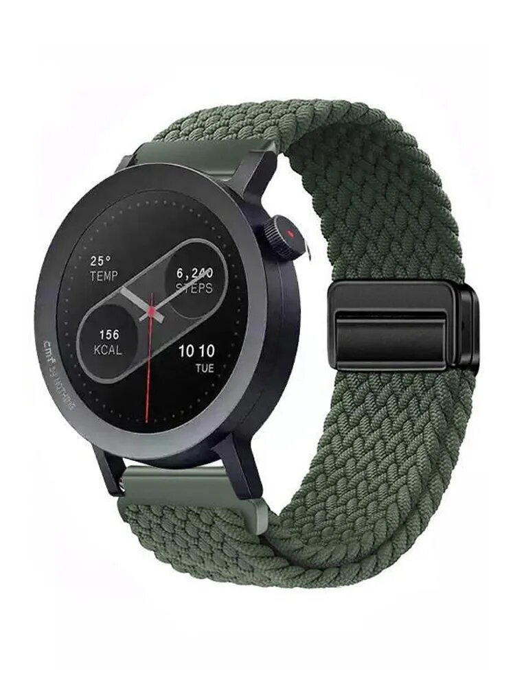 Ремешок 22мм для CMF Watch 3 Pro /CMF Watch Pro 2/CMF by Nothing Watch Pro, Магнитный нейлоновый браслет-липучка , Быстросъемный, регулируемый, удобный