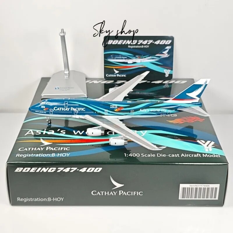 YY Wings 1:400 модель самолета металлическая, Cathay Pacific Airways Боинг B747-400