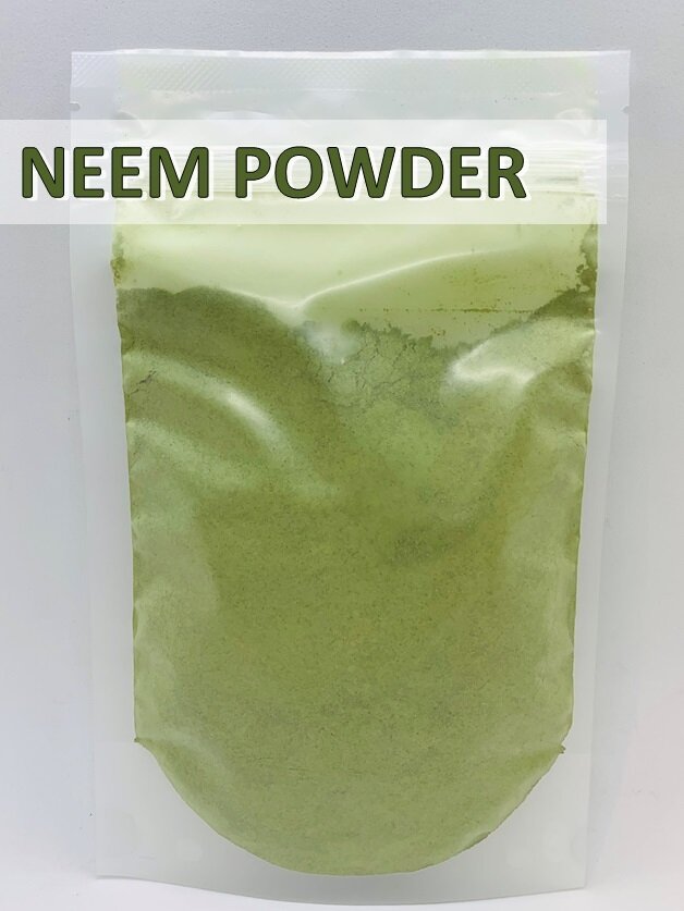 Ним порошок из листьев дерева Neem, маска для проблемной кожи, от прыщей дерматита псориаза, All Natural, 100гр