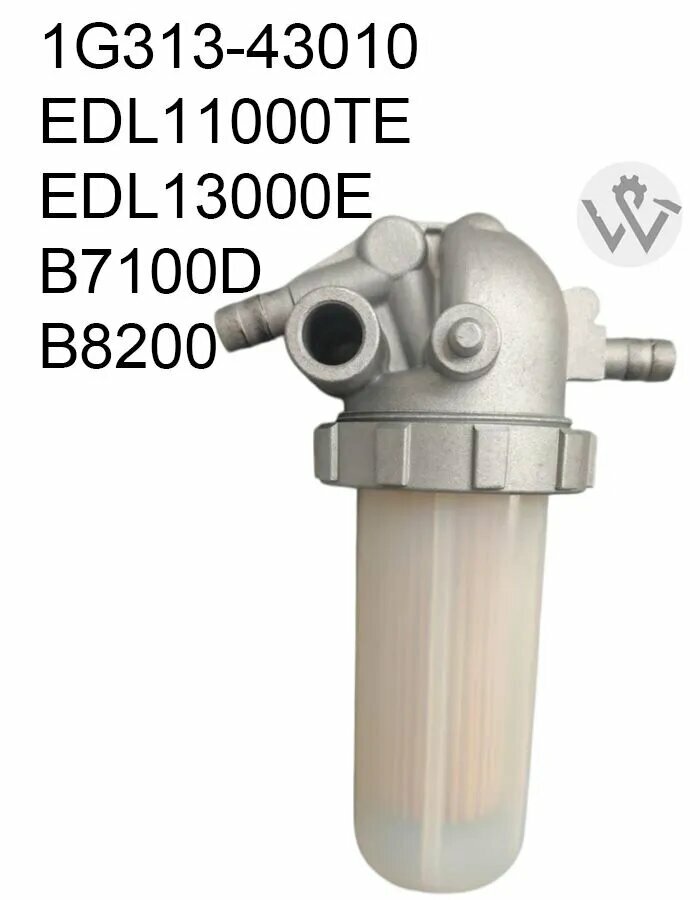 Фильтр-сепаратор воды WT с номерами 1G313-43010 и 15393-43017, предназначен для дизельных двигателей спецтехники, 1 шт.