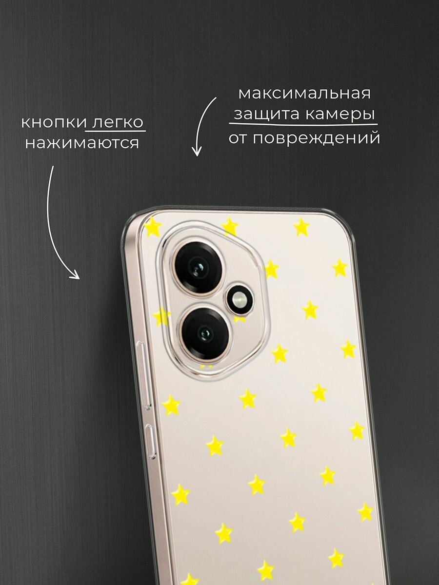 Силиконовый чехол на Honor 400 / Хонор 400 с принтом Узор из звездочек — фото 1