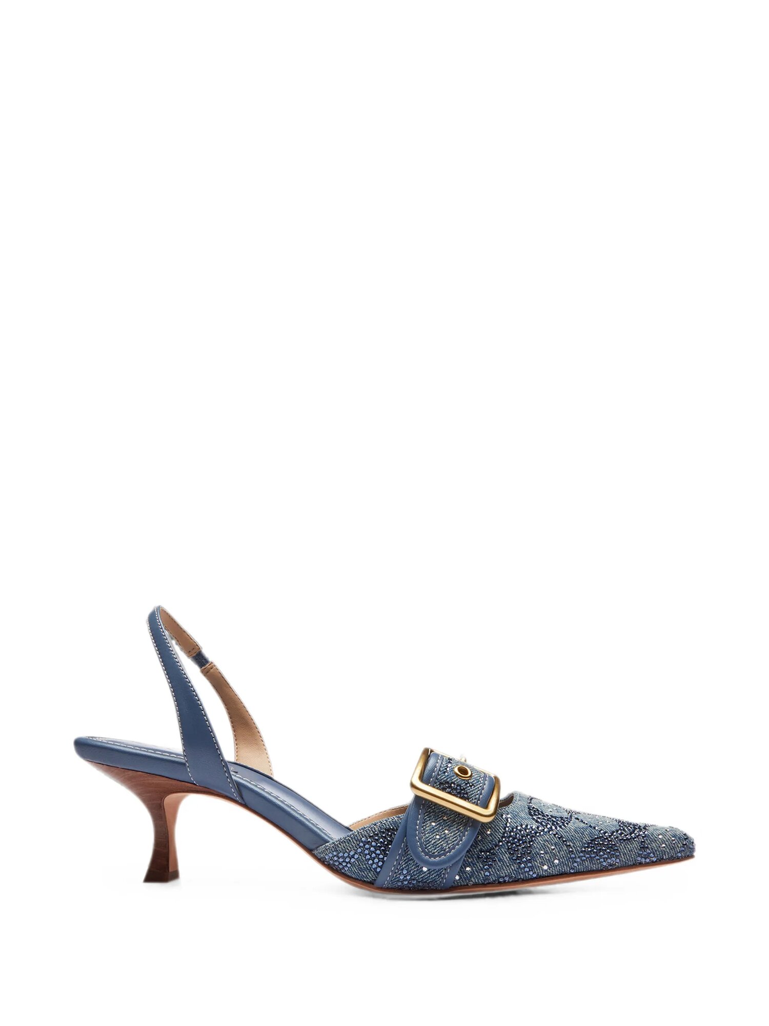 Туфли Crystal-embellished buckled pumps 
