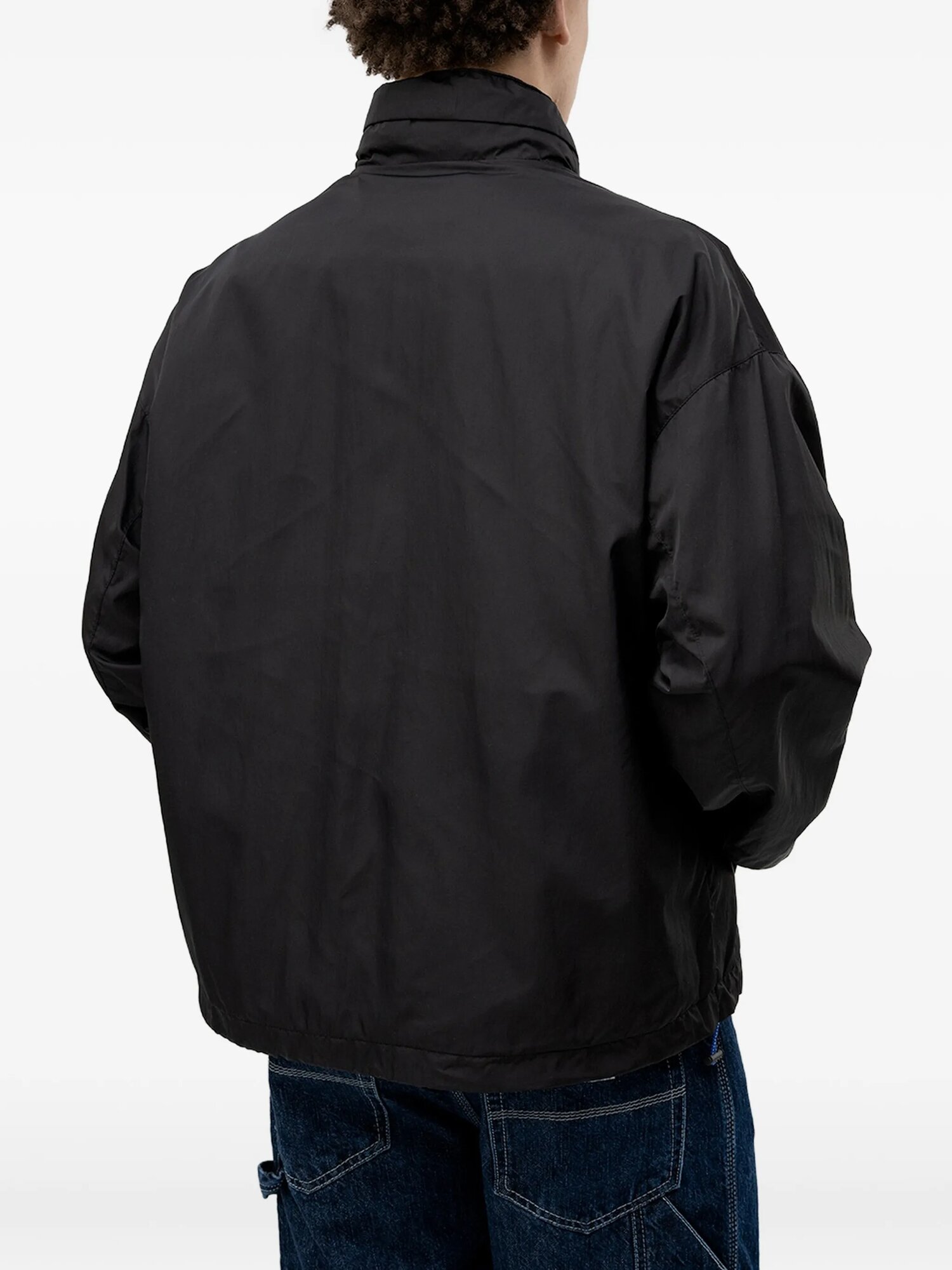 Куртка HUGO Logo-patch zip-up jacket, размер 52, black/black — фото 1