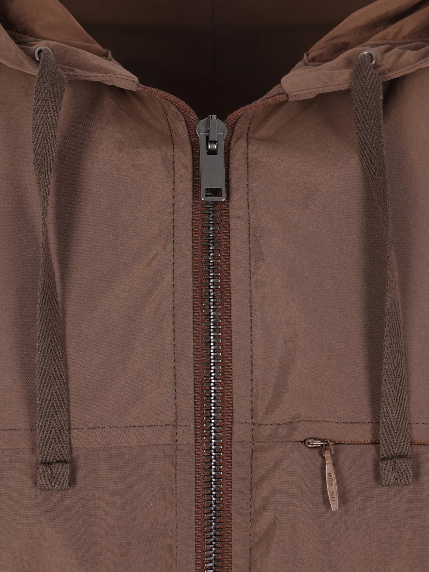 Куртка THE ROW Hooded zip-up windbreaker jacket, размер 42, коричневый — фото 1