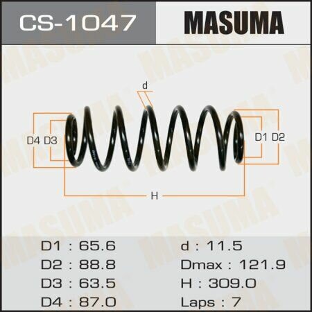 CS-1047 Пружина подвески TOYOTA задн.