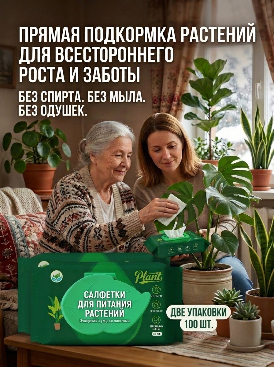 Салфетки с фитонутриентами для удаления пыли. кормить.2 упаковка по 100таблеток