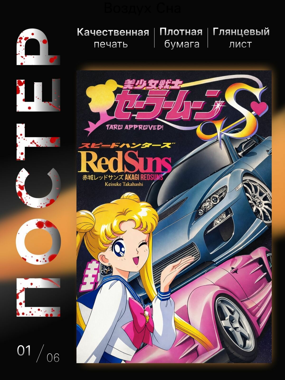 Постер А3 Сейлор Мун, Sailor Moon аниме
