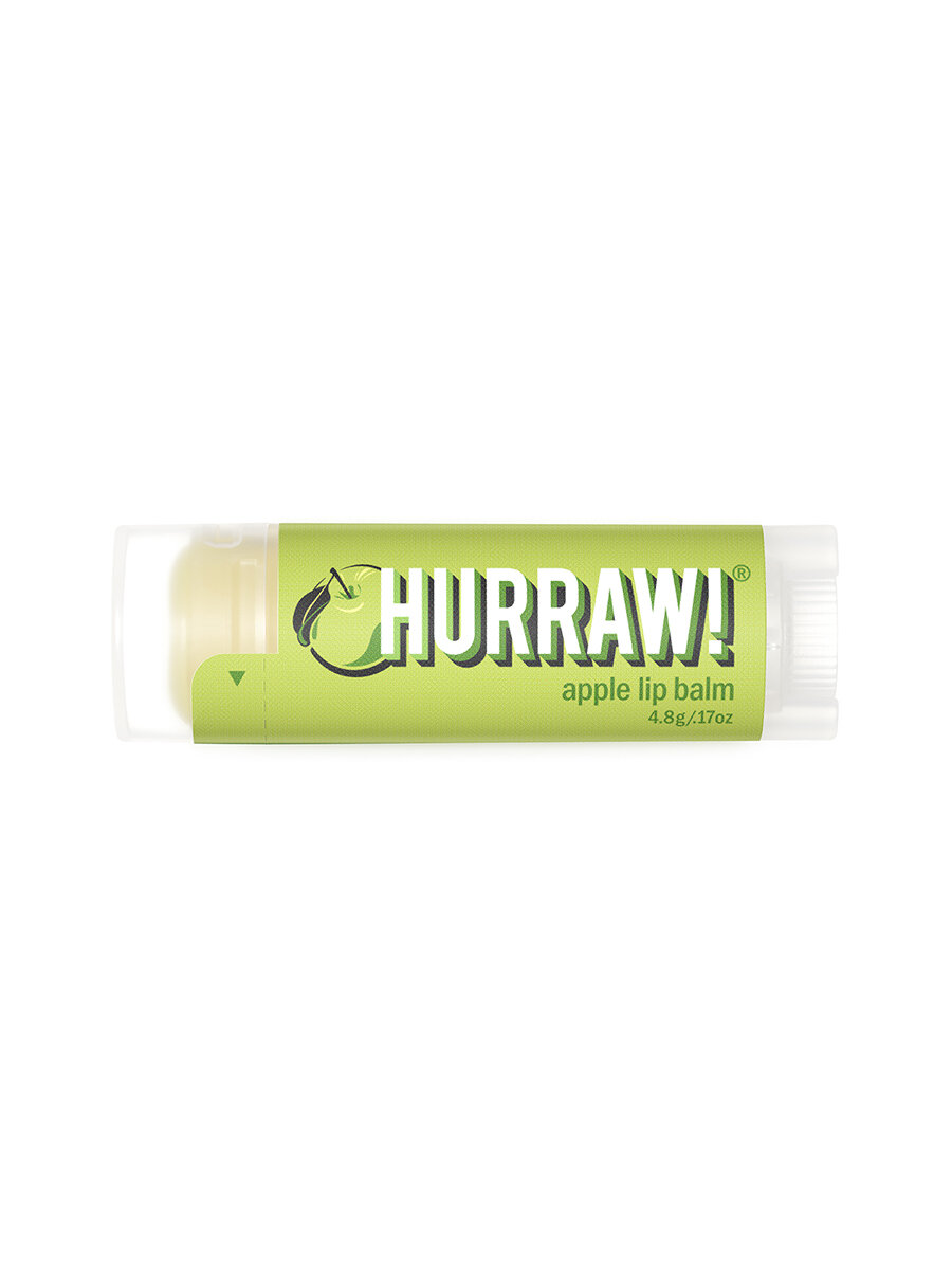 Бальзам для губ Hurraw! Apple Lip Balm, органический, без парабенов, 4,8 г
