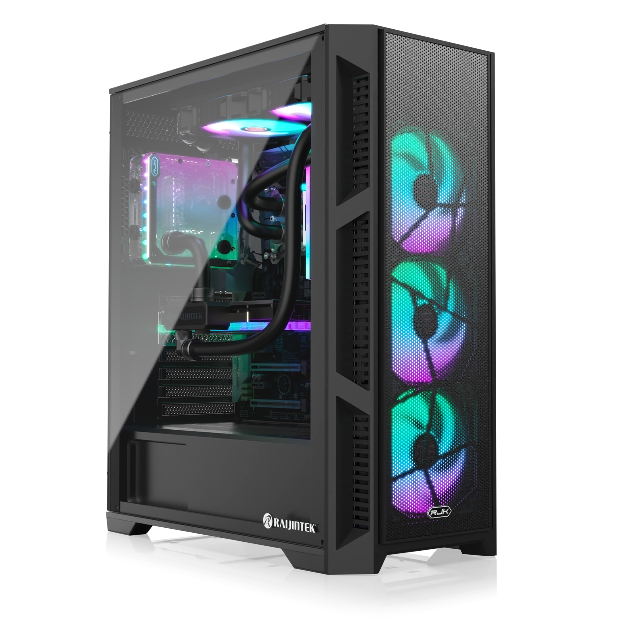 Компьютерный корпус RAIJINTEK ARCADIA III Black Glass, ATX, боковое окно, черный