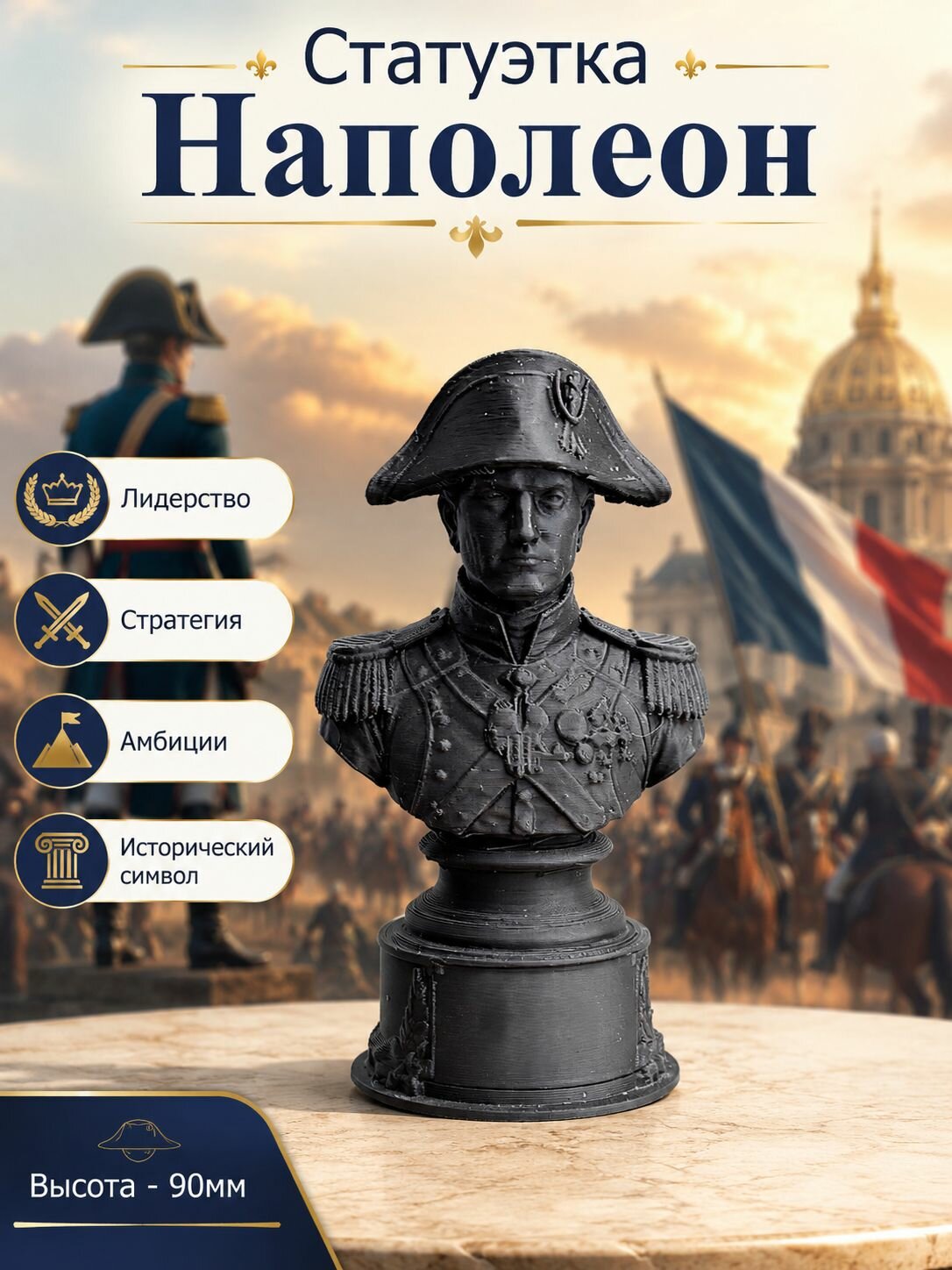 Статуэтка Наполеон настольная малая 3D Декоративная