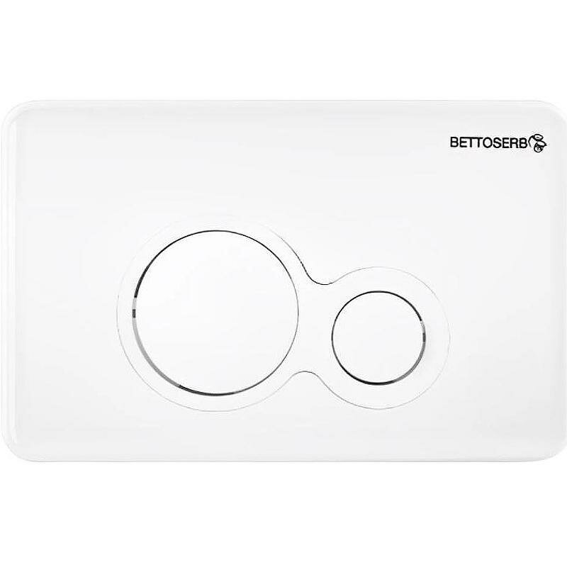 Кнопка смыва для инсталляции Bettoserb Sava Fix Slim 40006457 Белая глянцевая