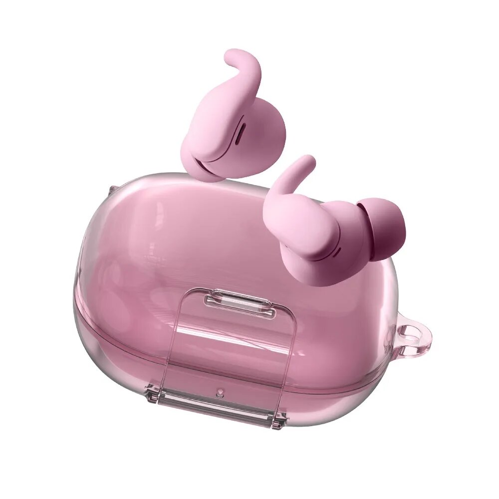 Силиконовый чехол для наушников Beats Powerbeats Fit Розовый, Transparent Pink