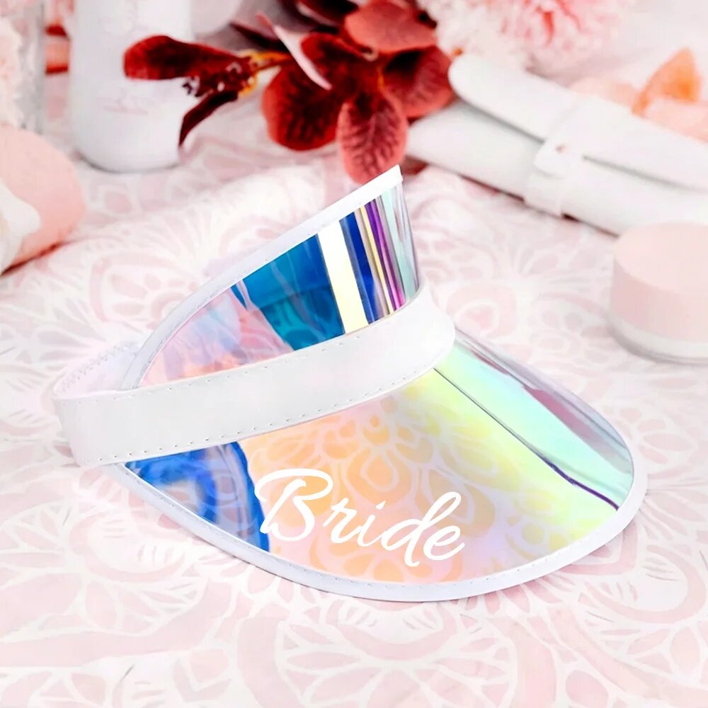 Голографический козырек для девичника Bride