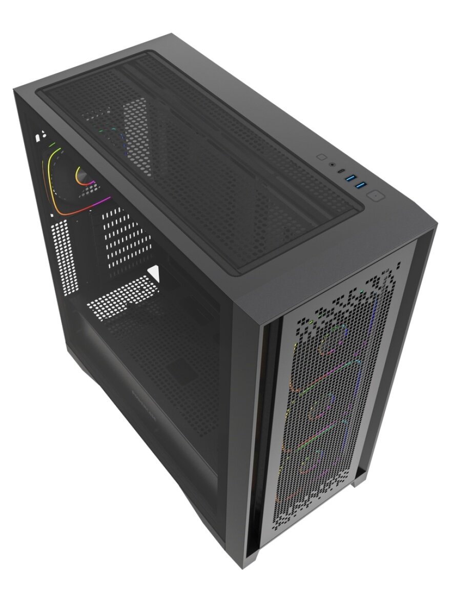 Корпус Powercase ByteFlow Pro ARGB, чёрный — фото 1
