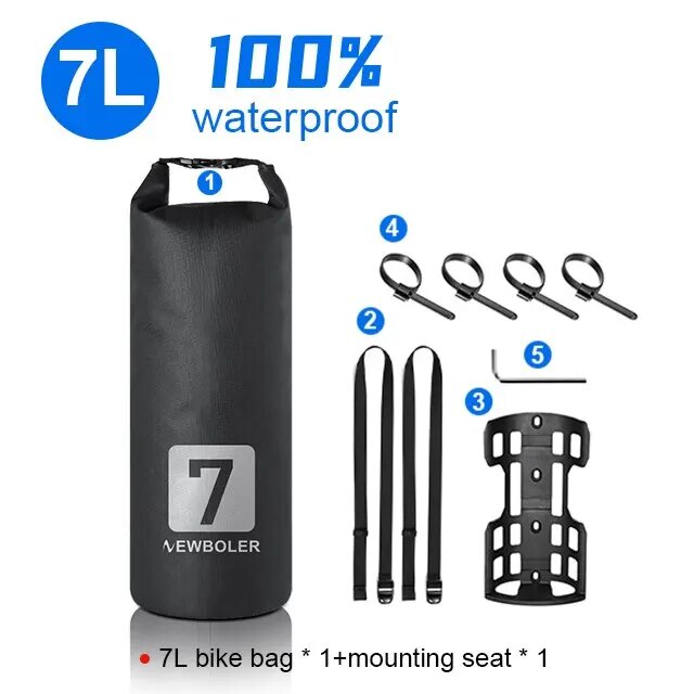 NEWBOLER BAG204 Водонепроницаемая сумка для велосипеда 7л