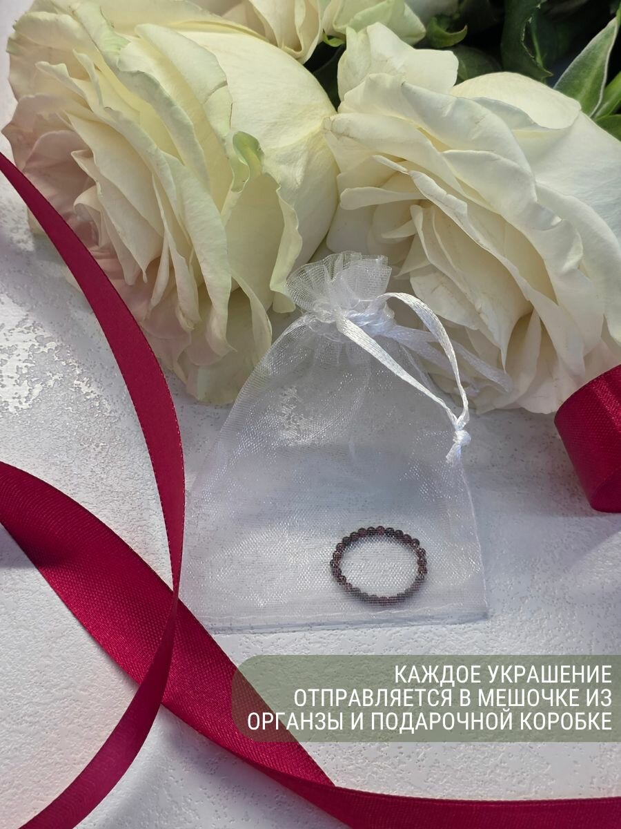 Кольцо, бордовый — фото 1