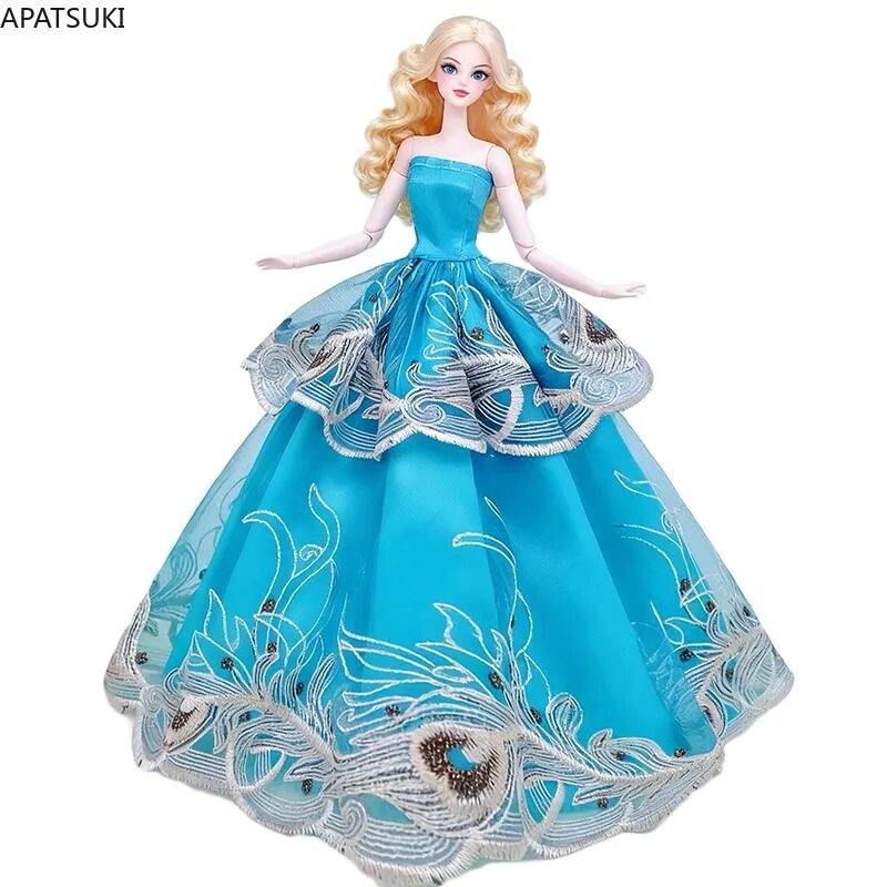 Платье с цветочным кружевом для куклы Barbie Барби