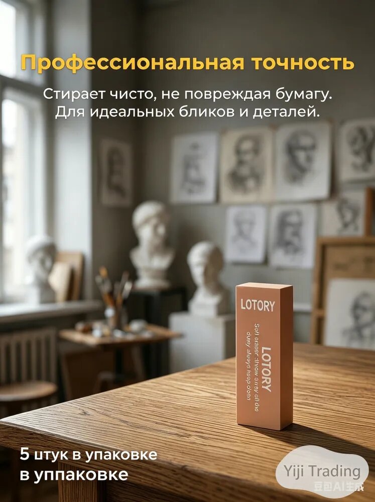 Ластик для рисования мягкий резиновый