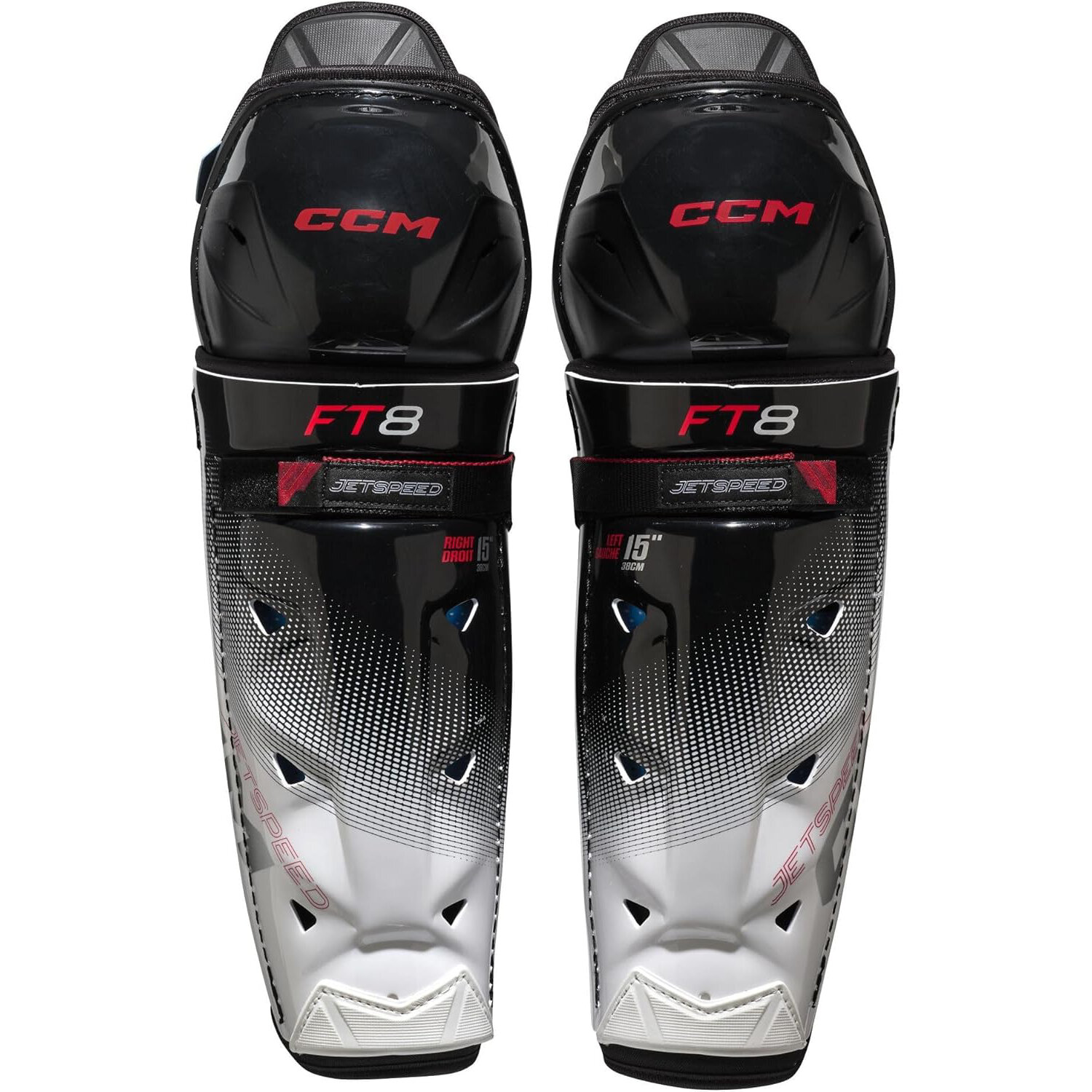 Щитки хоккейные полевого игрока CCM JetSpeed FT8 JR (12" (41-45 см))
