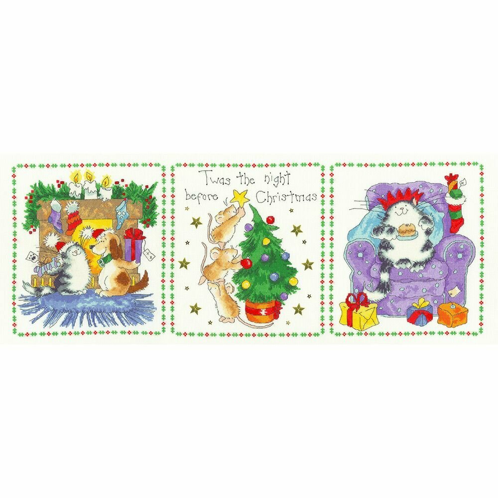 Набор для вышивания Bothy Threads "Twas The Night Before Christmas", канва, мулине