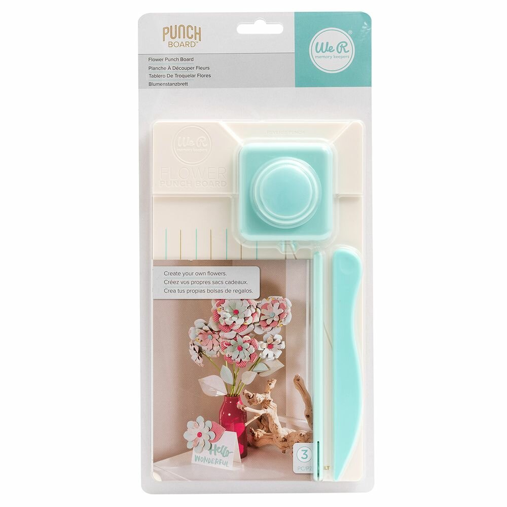 Доска для изготовления цветов We R Memory Keepers "Flower Punch Board", пластик, от 7,5 до 23 см
