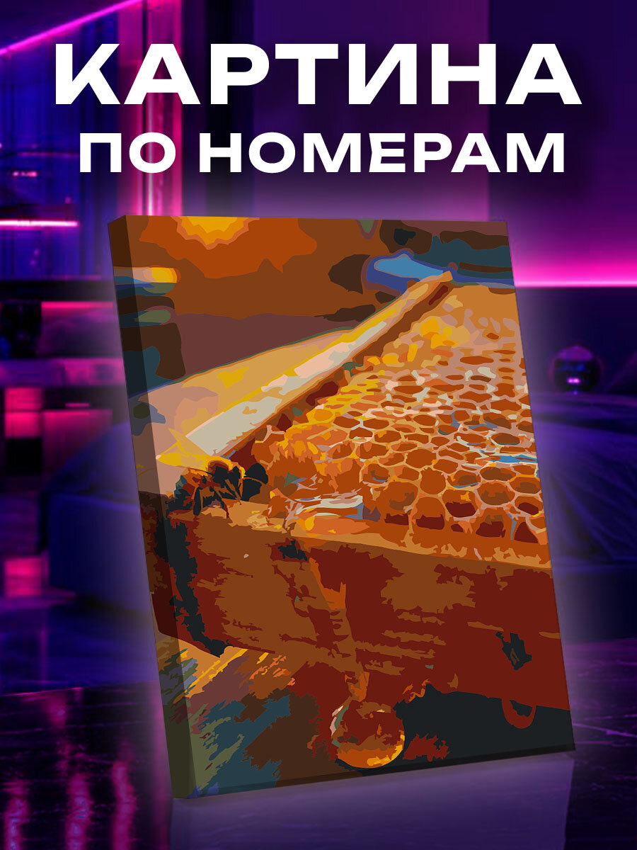 Картина по номерам Золотой мёд на пасеке