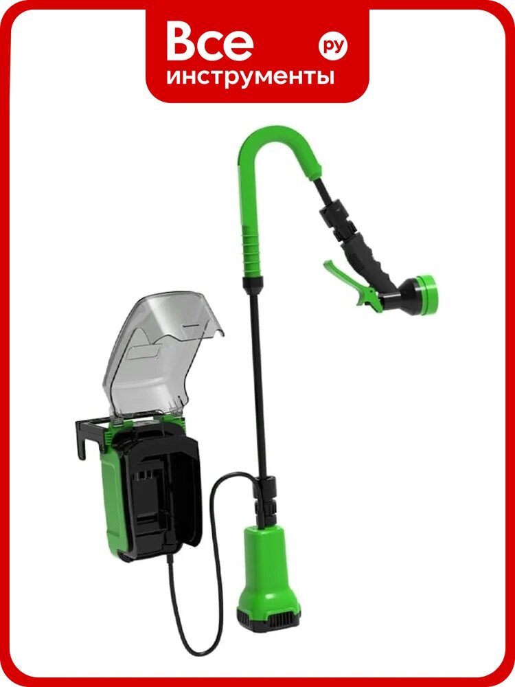 Аккумуляторный насос для полива из бочки GreenWorks 24V, без АКБ и ЗУ 3401007, полива садового участка