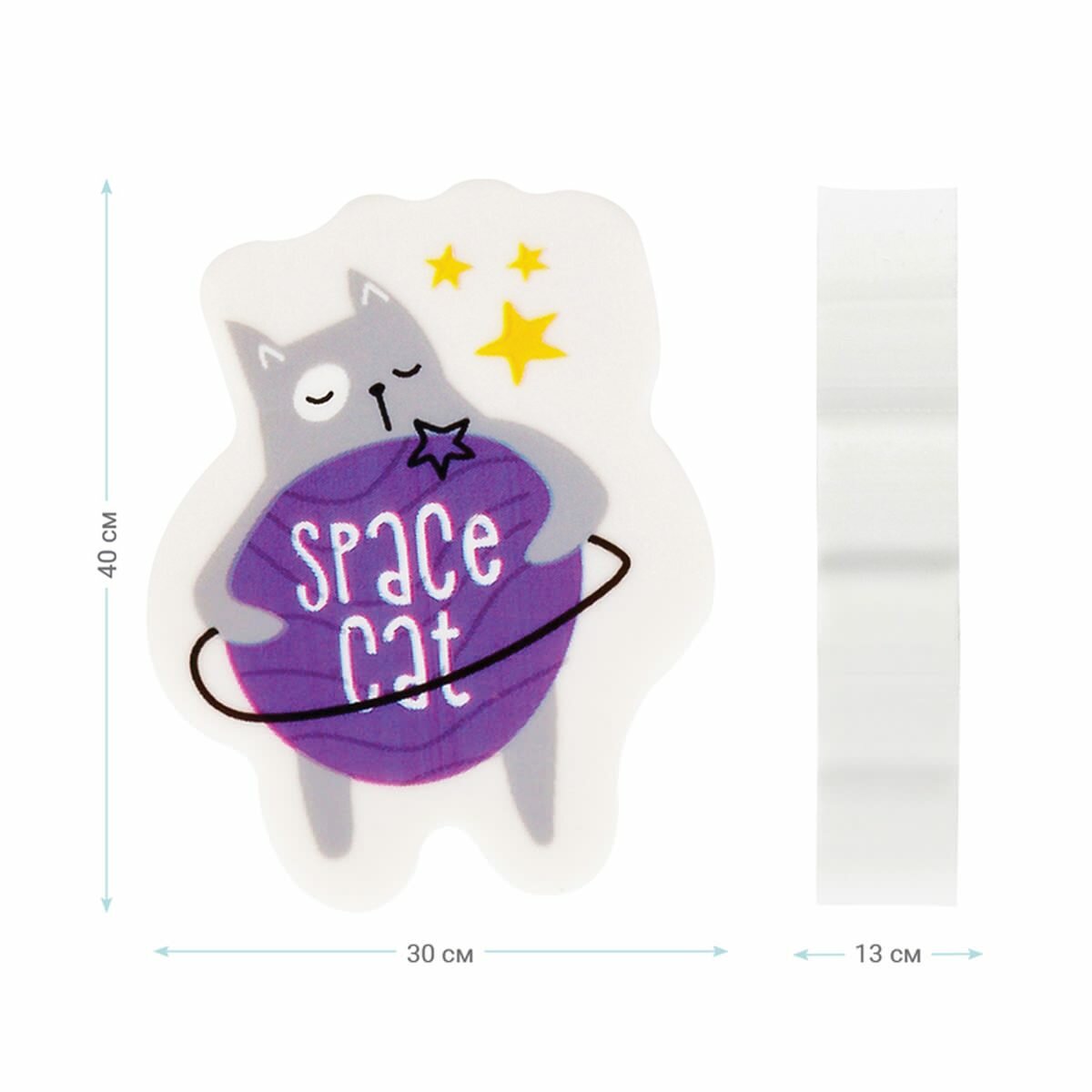 Ластик MESHU Space Cat (фигурный, термопластичная резина, 40x30x13мм) (MS_45592), 27шт.
