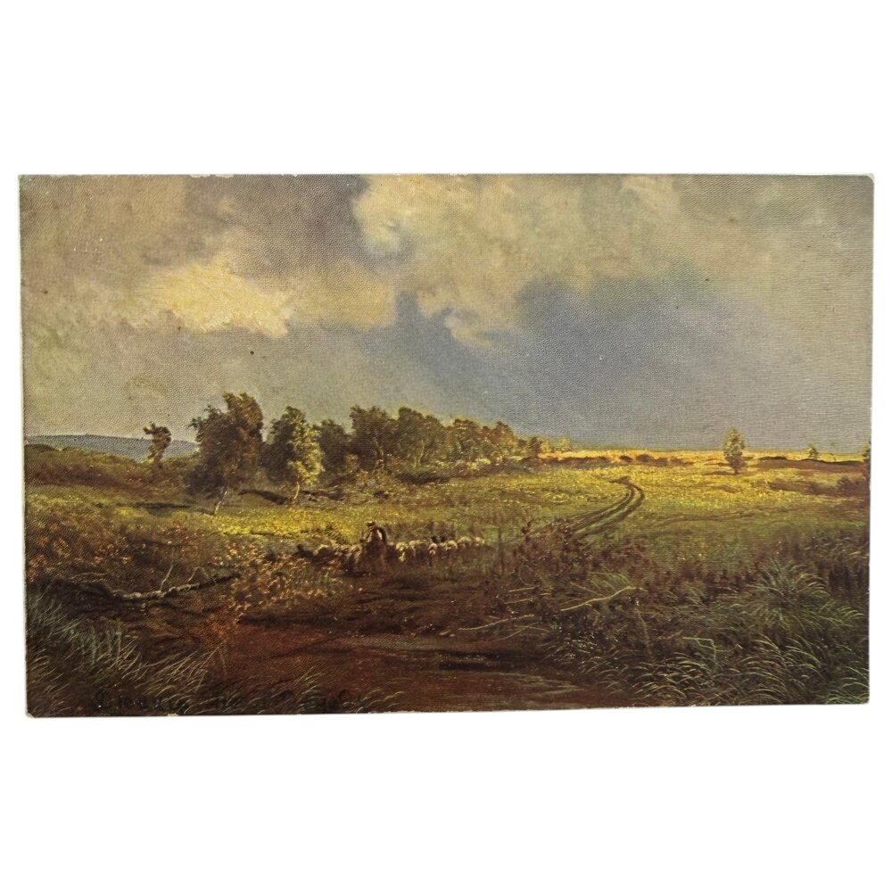 Почтовая открытка "Дюккер - После дождя" 1900-1917 гг. Российская Империя