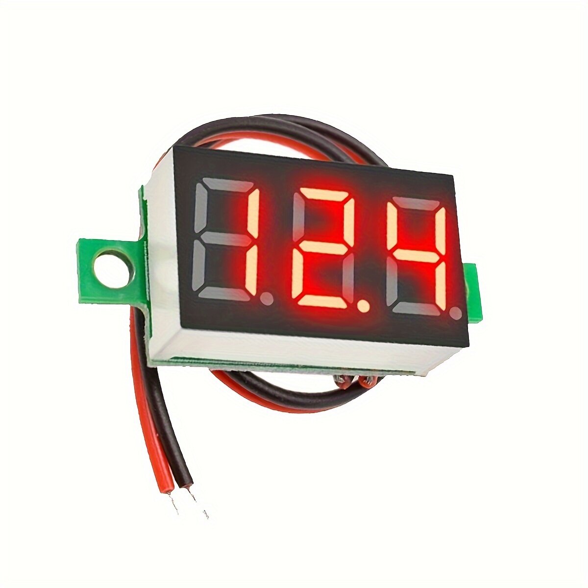 Мини цифровой вольтметр 0.36 дюйма DC 4-30V красный 2 провода 3-разрядный LED для мотоцикла