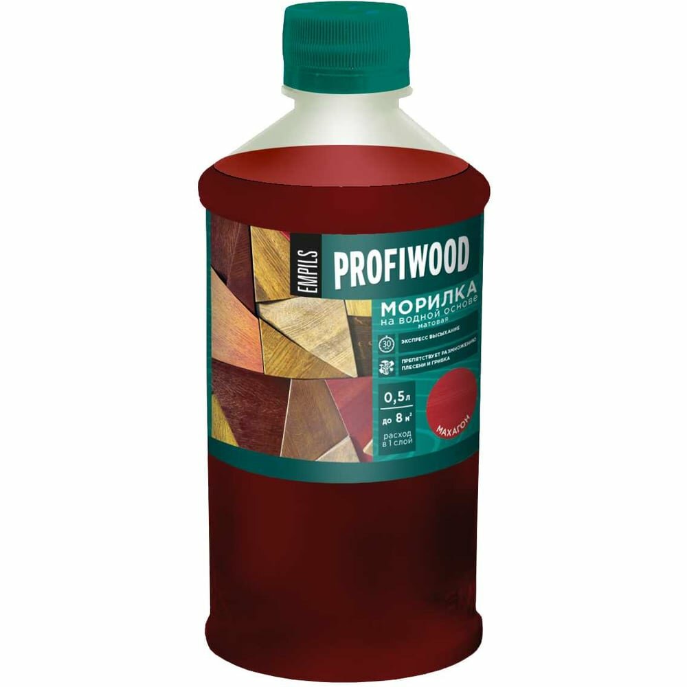 Морилка Profiwood на водной основе, махагон, 0.5 кг 67687