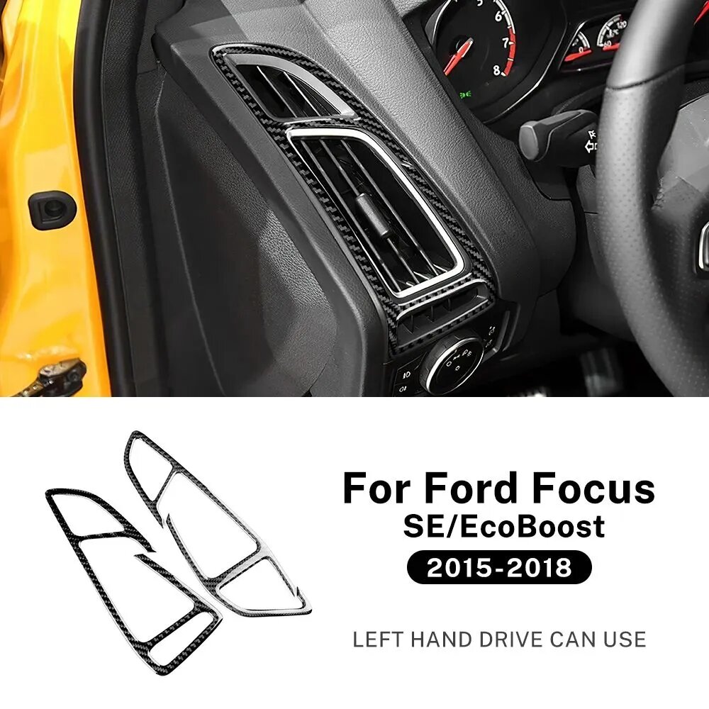 Мягкий карбон на боковые дефлекторы панели приборов Ford Focus 2012-2018, LHD RHD, защита от царапин, 1 комплект
