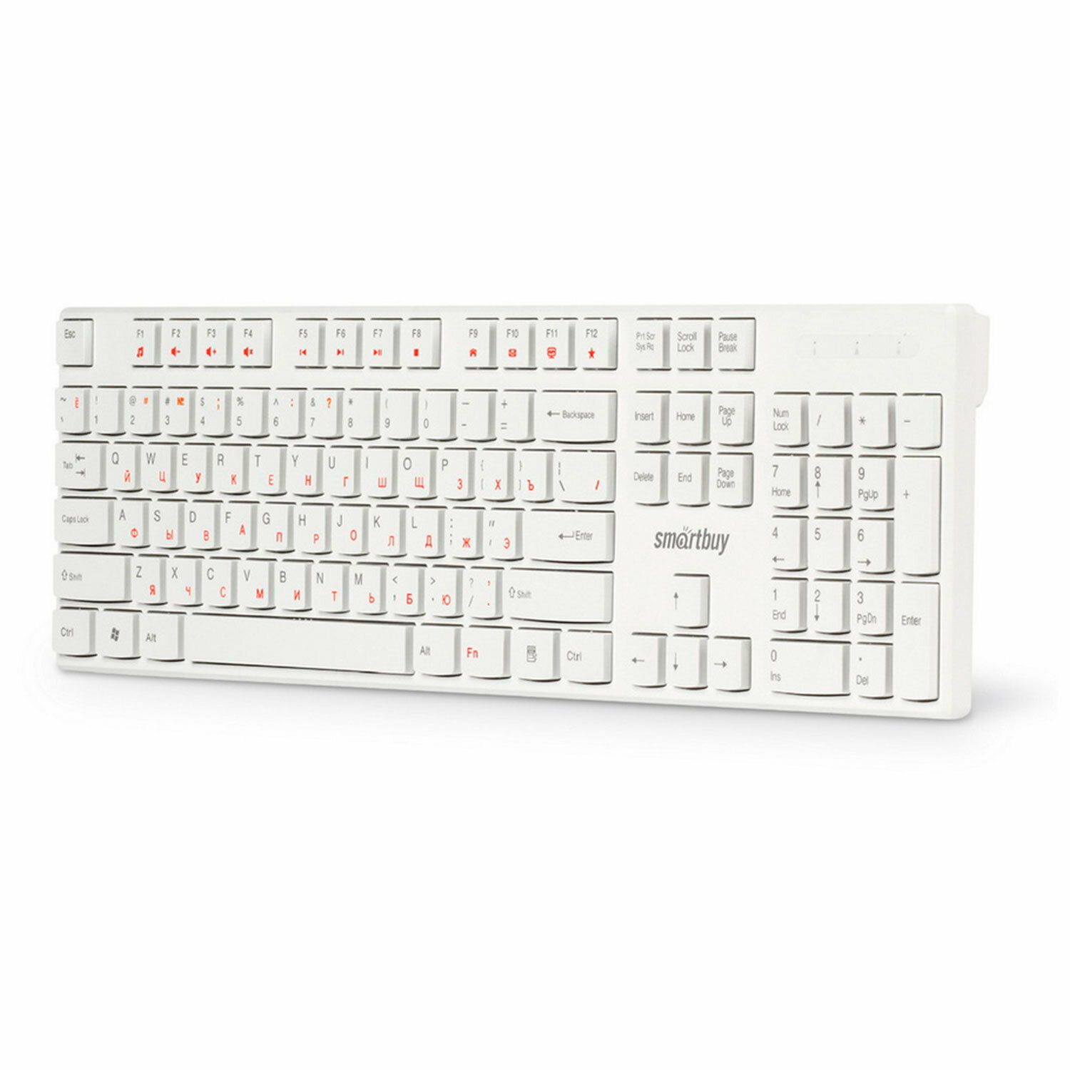 Упаковка 2 шт. Клавиатура проводная SMARTBUY ONE 238, USB, 104 клавиши, белый, SBK-238U-W