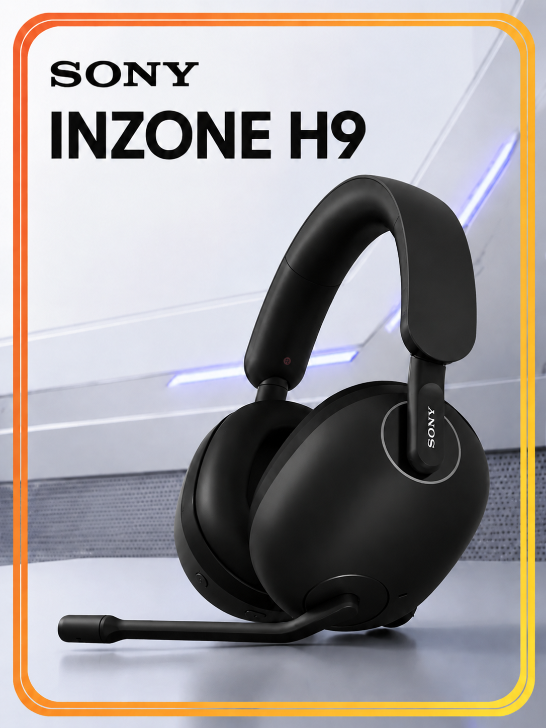 Sony Наушники беспроводные с микрофоном Sony INZONE H9, Bluetooth, Радиоканал, USB Type-C, черный