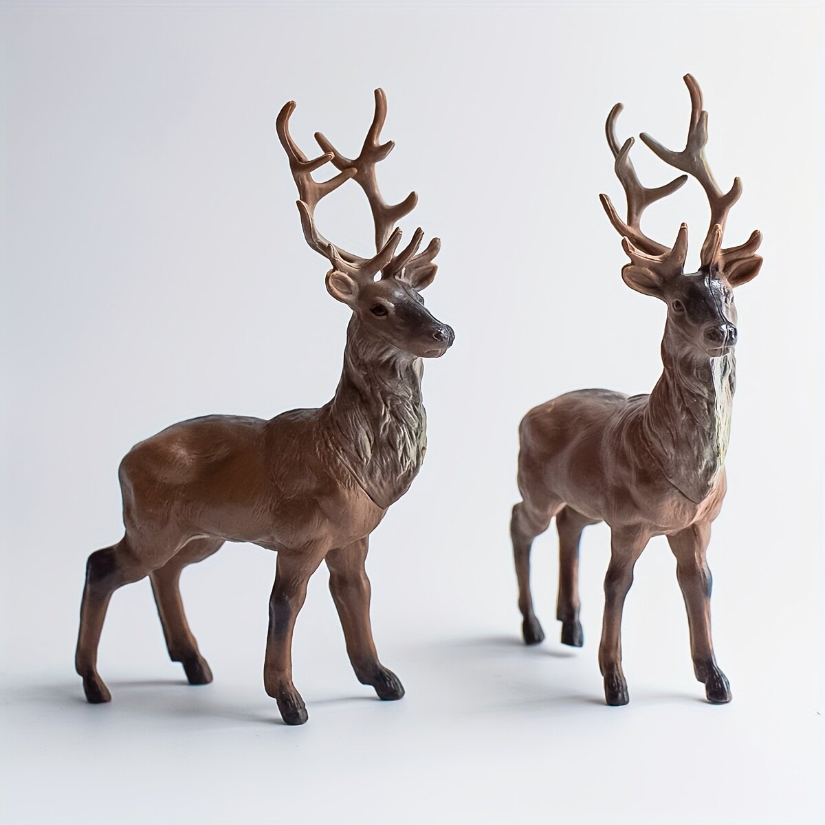 2 шт. Реалистичные фигурки лося, рождественские украшения, настольные декорации, учебные пособия, подарки на день рождения, юбилей, Пасху, Хэллоуин, Хануку и День мертвых