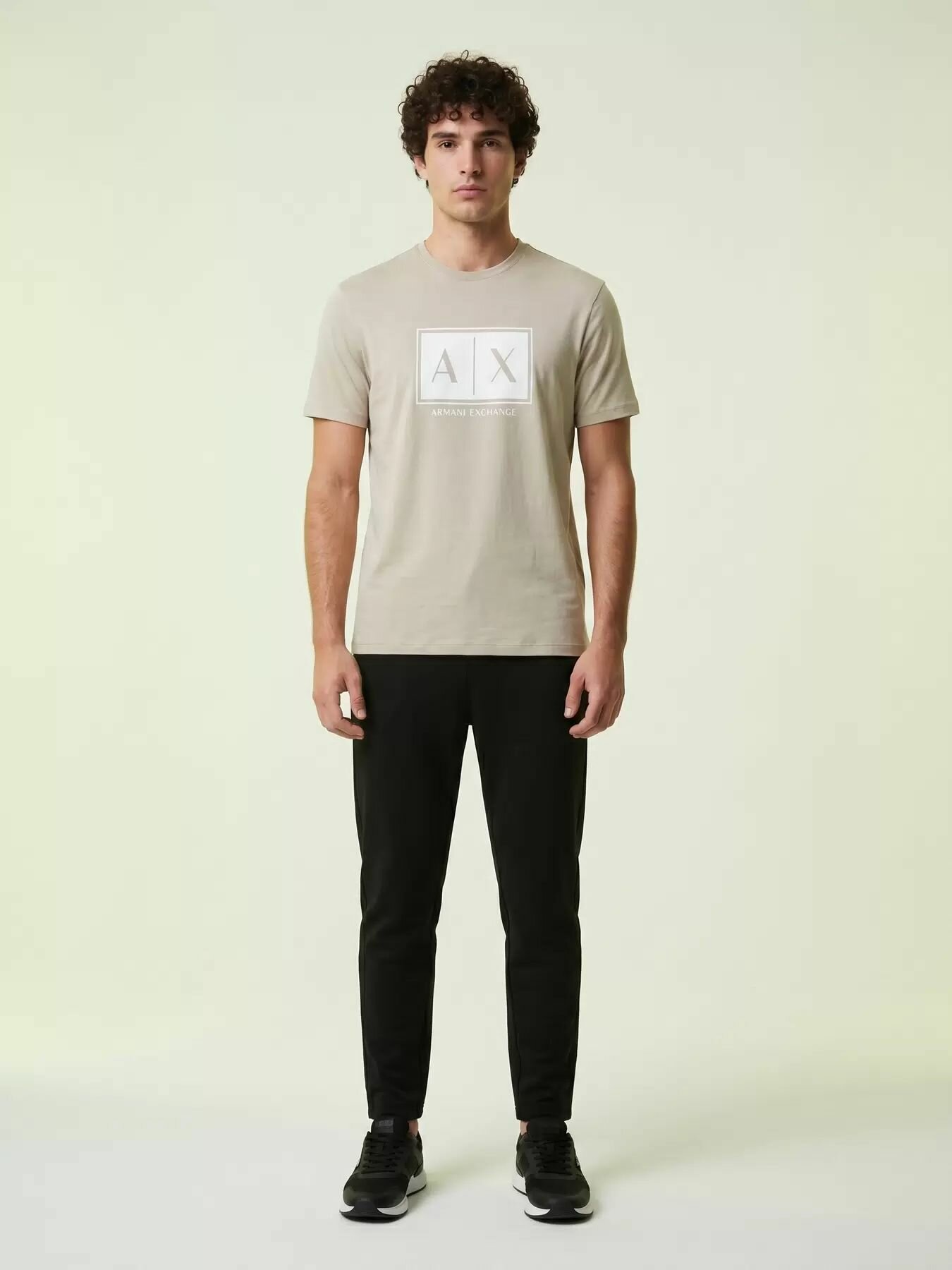 Футболка Armani Exchange, размер S, бежевый — фото 1