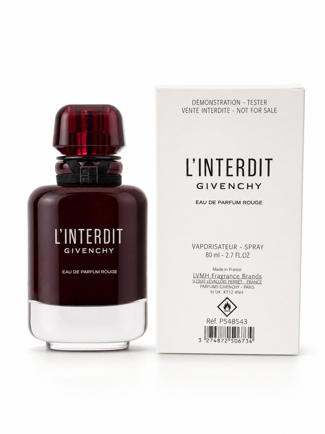 Парфюмерная вода Givenchy L'Interdit Rouge, Eau De Parfum, 80 мл (без слюды в белой коробке)