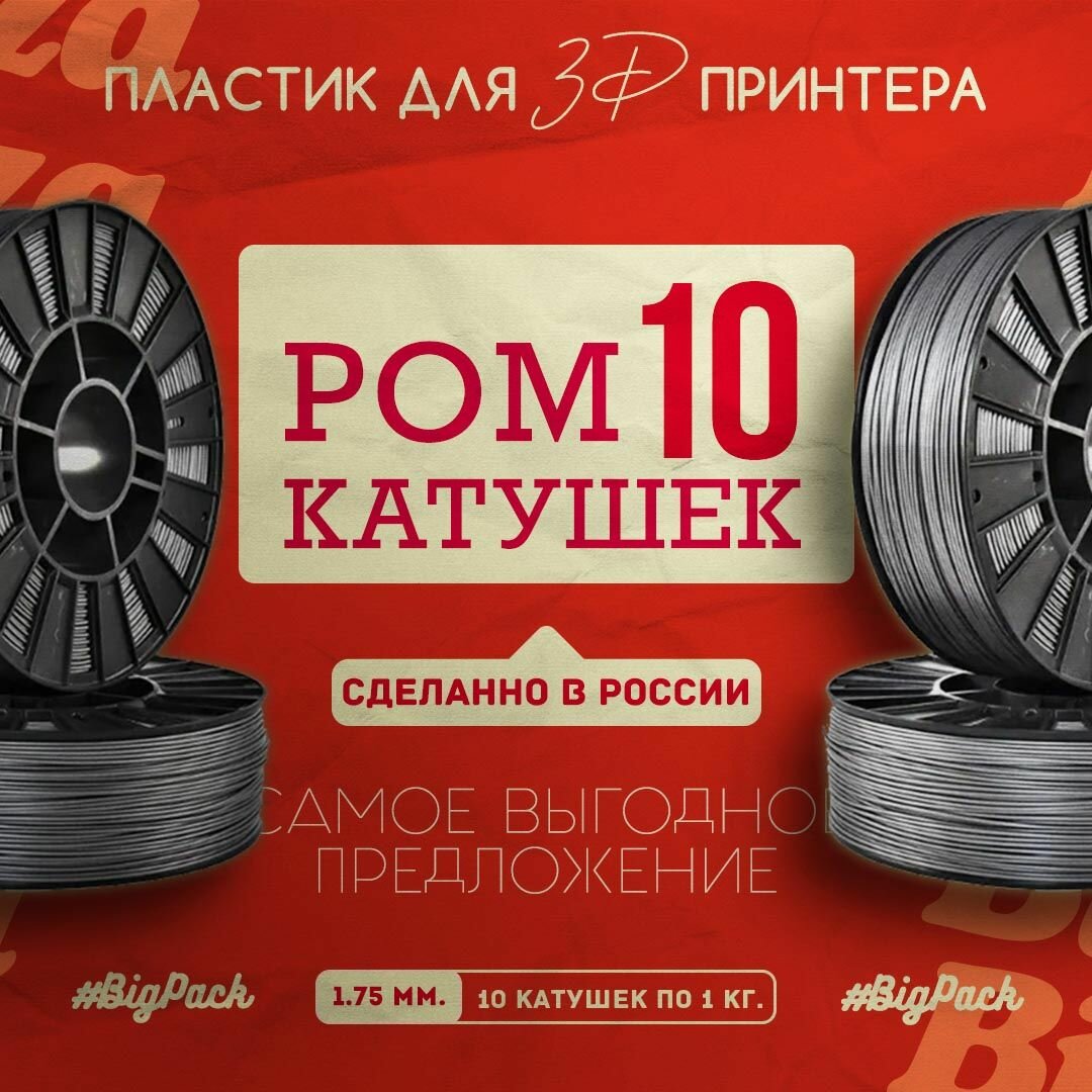 10kg POM пластик для 3D печати, Серебряный
