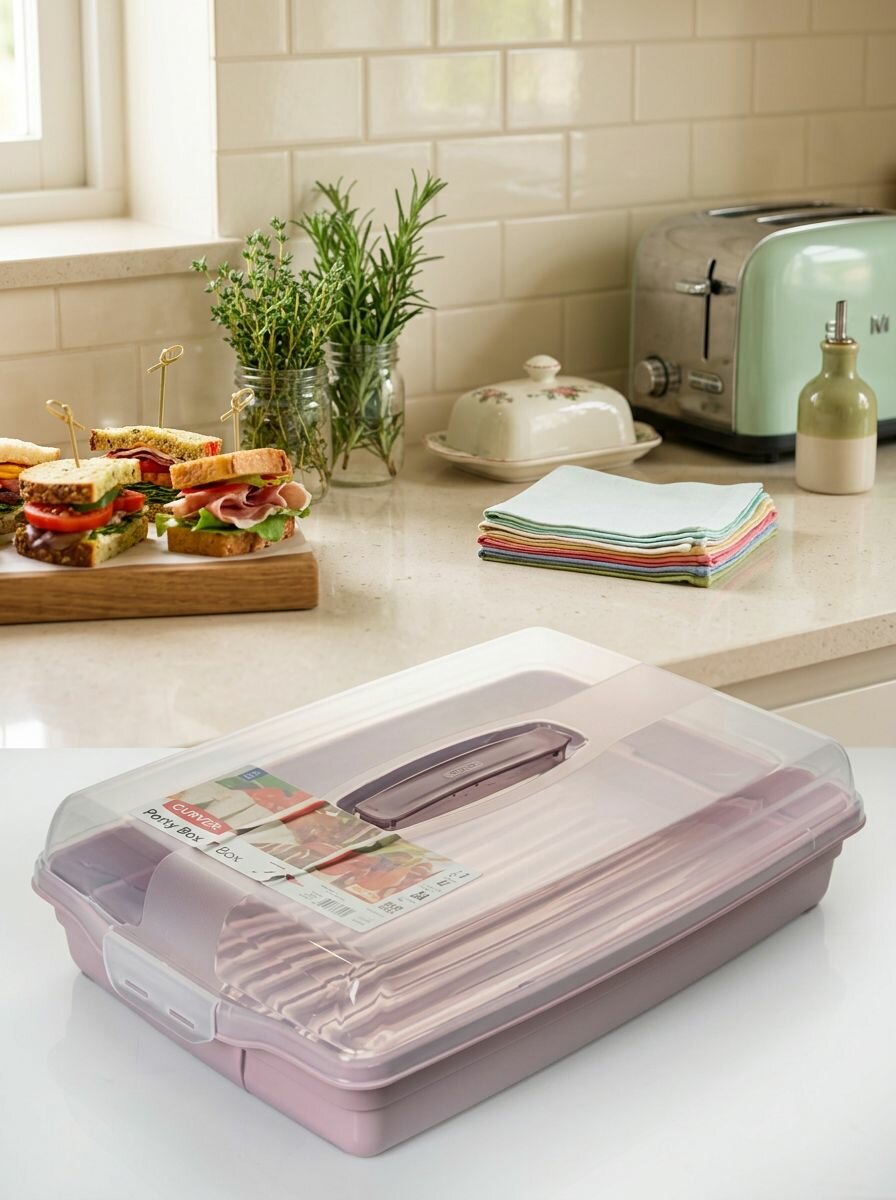 Тортовница прямоугольная для хранения Curver CHEF & HOME, 415 розовый
