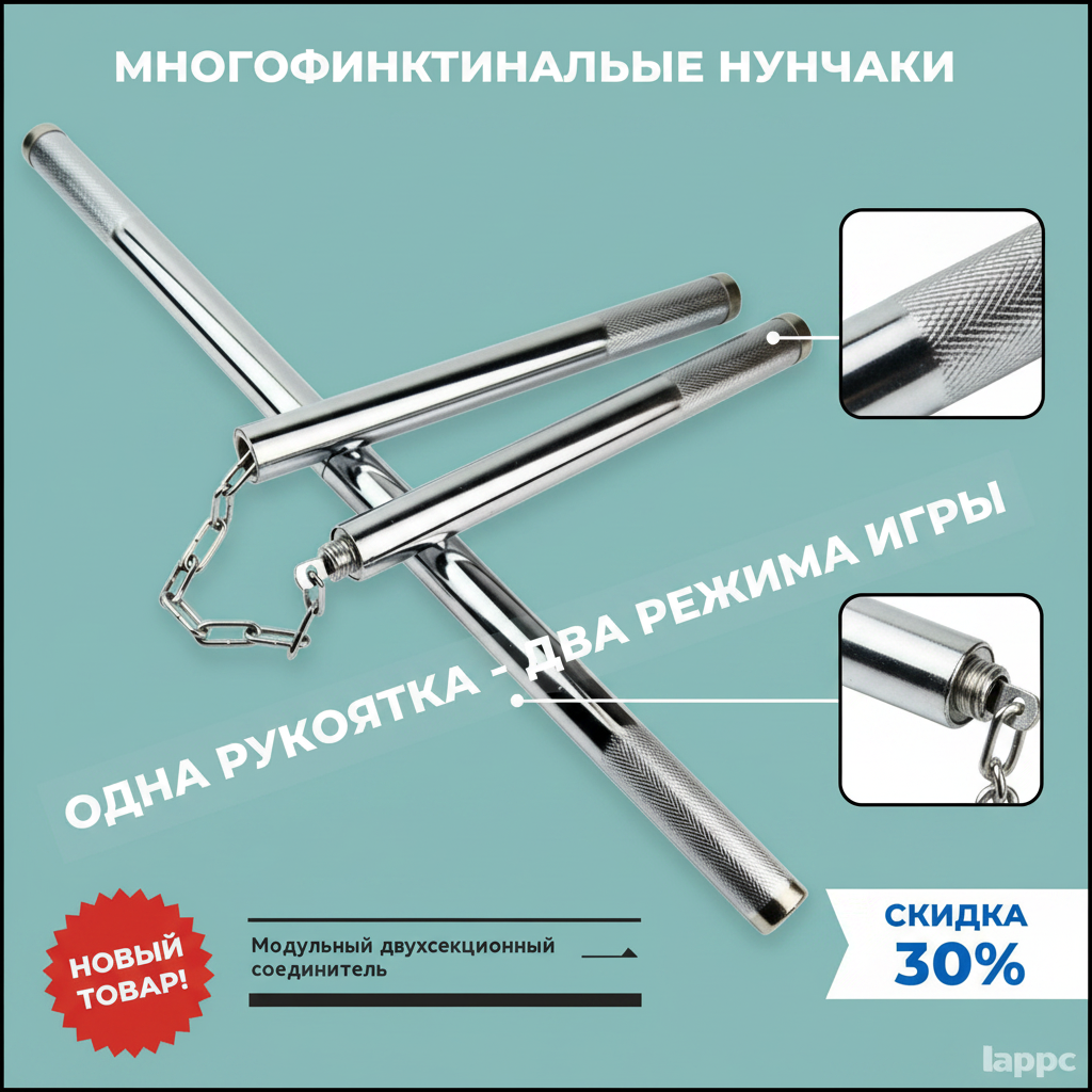 Разборные нунчаки учебные с чехлом для единоборств