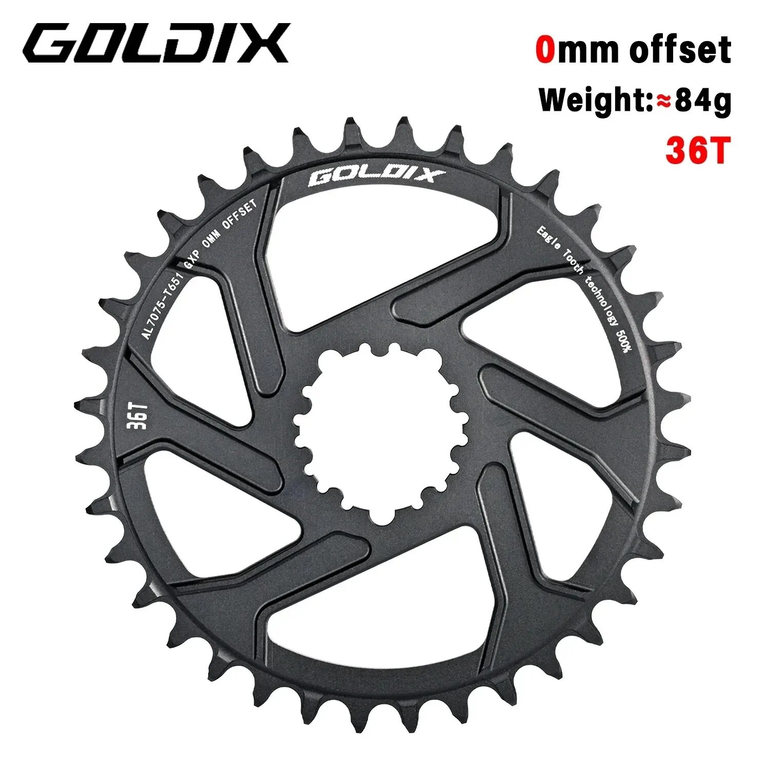 GOLDIX Велосипедная цепная звездочка MTB из алюминия 30-38 зубьев 11/12 скоростей