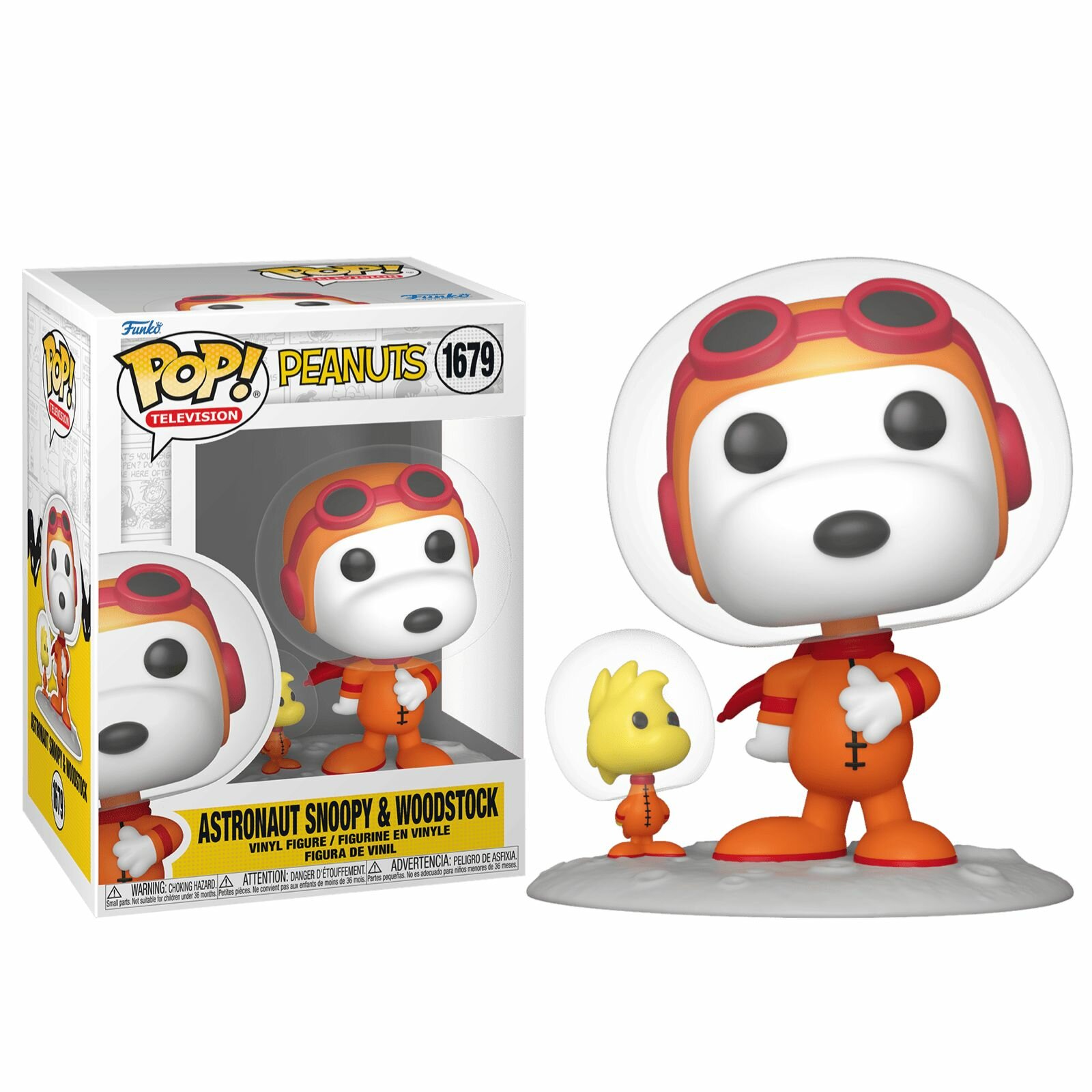 Фигурка Funko Pop Фанко поп Снупи и Вудсток астронавты Astronaut Snoopy and Woodstock из мультика Мелочь пузатая 1679