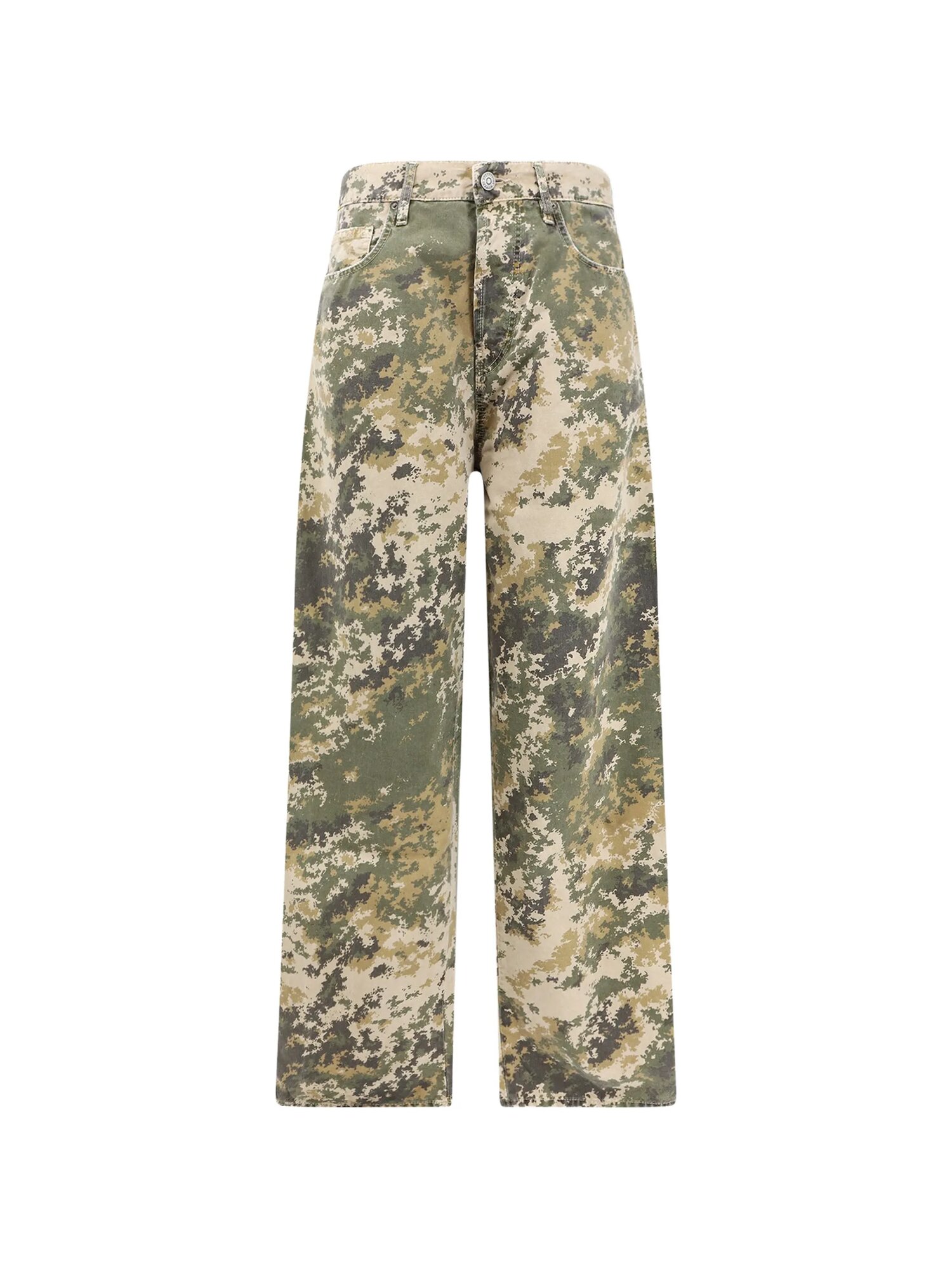 Джинсы Camouflage-print straight-leg jeans 