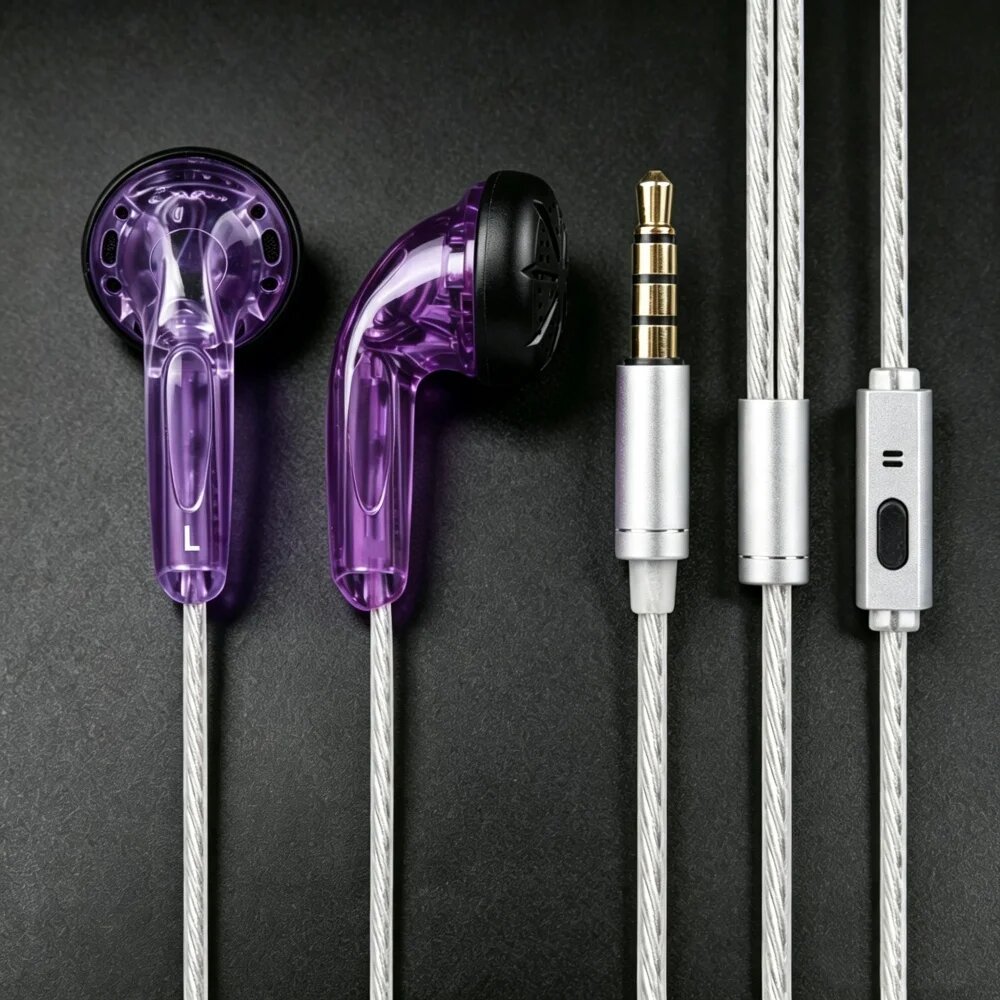 FENGRU DIY EMX500S проводные наушники-вкладыши Purple With Mic