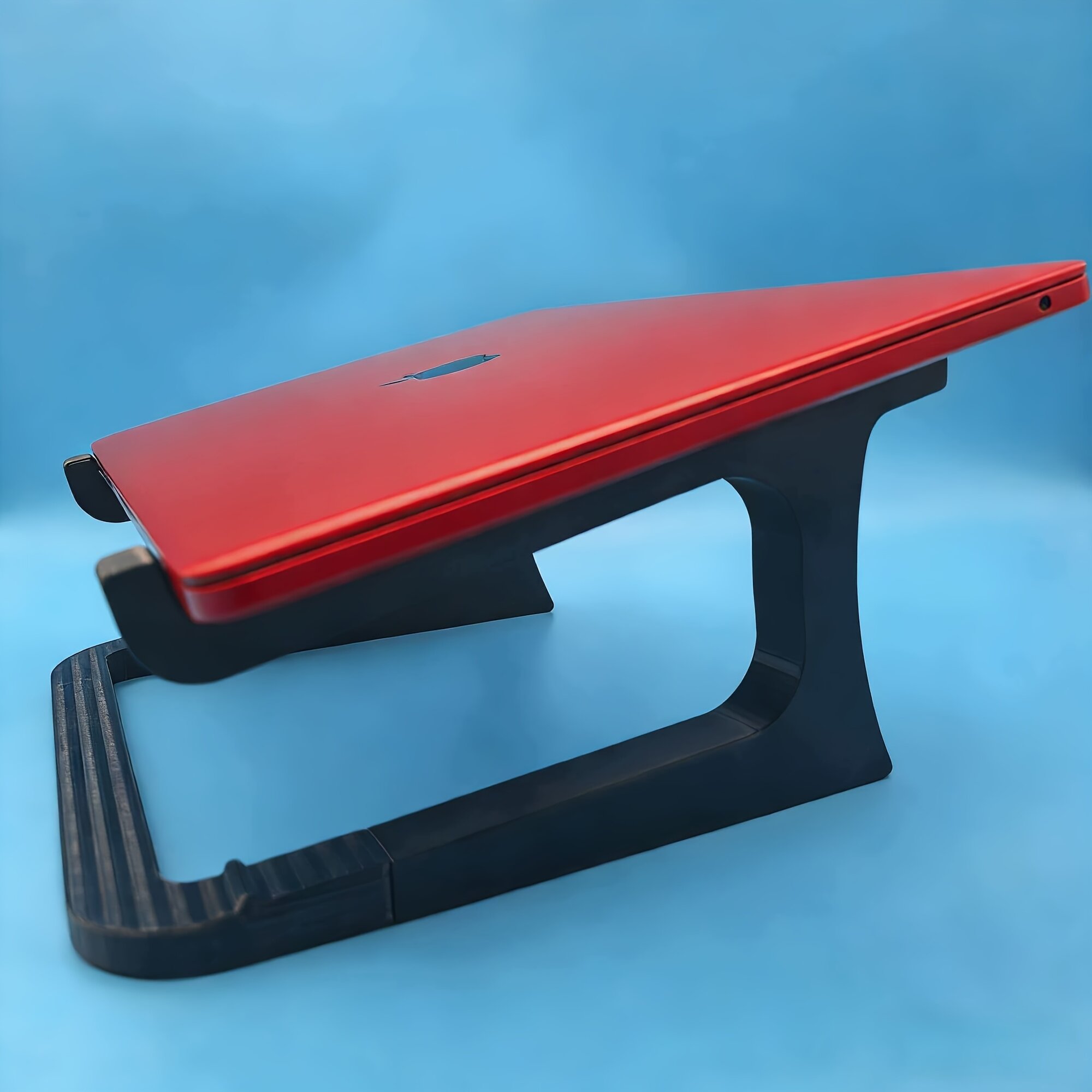 3D-печатная подставка для ноутбука с поддержкой шеи, регулировкой высоты и мощным охлаждением, черный