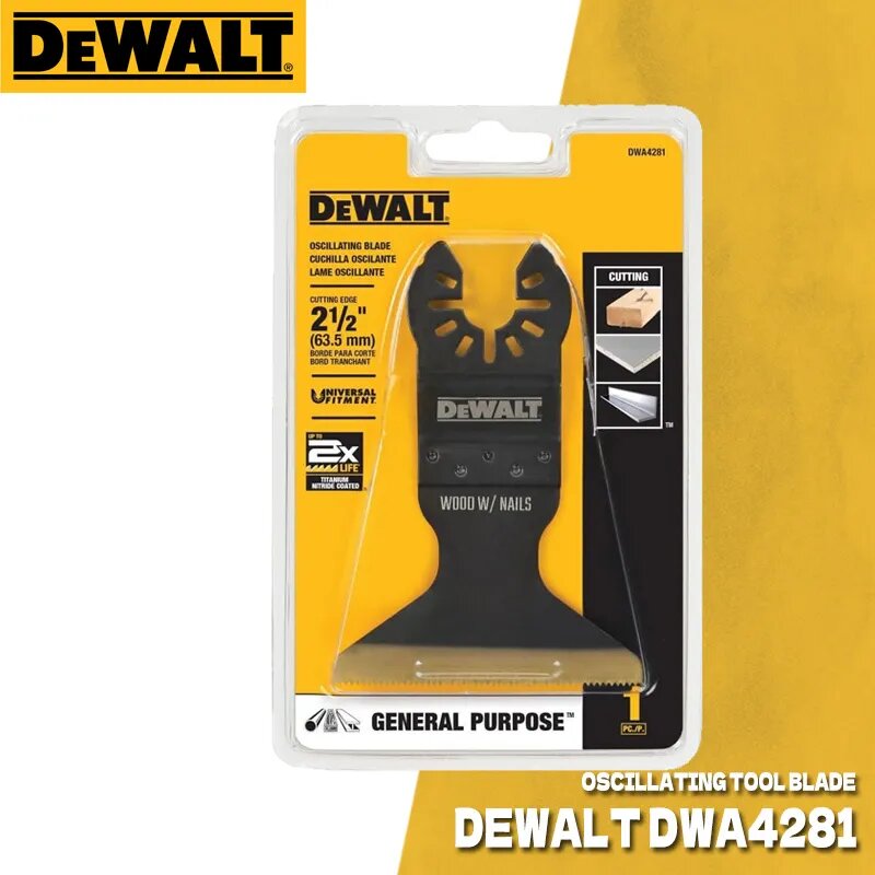 DeWalt DWA4281 Лезвие для качательного инструмента TiN 2.5 дюймов универсальное